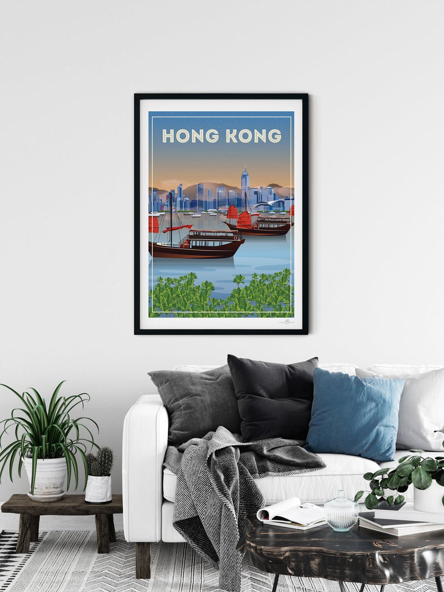 Hong Kong Travel Poster Print – Paradise Posters