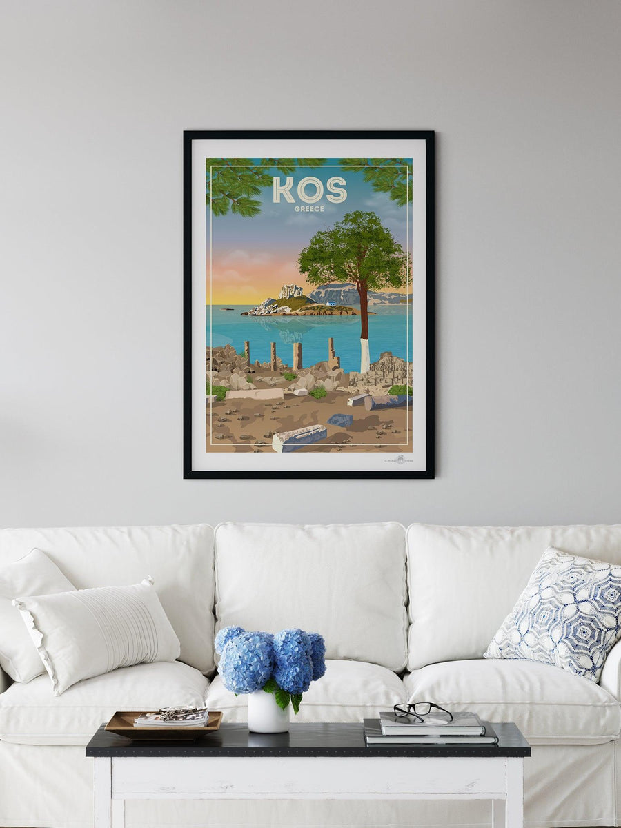 Kos Greece Travel Poster Print – Paradise Posters