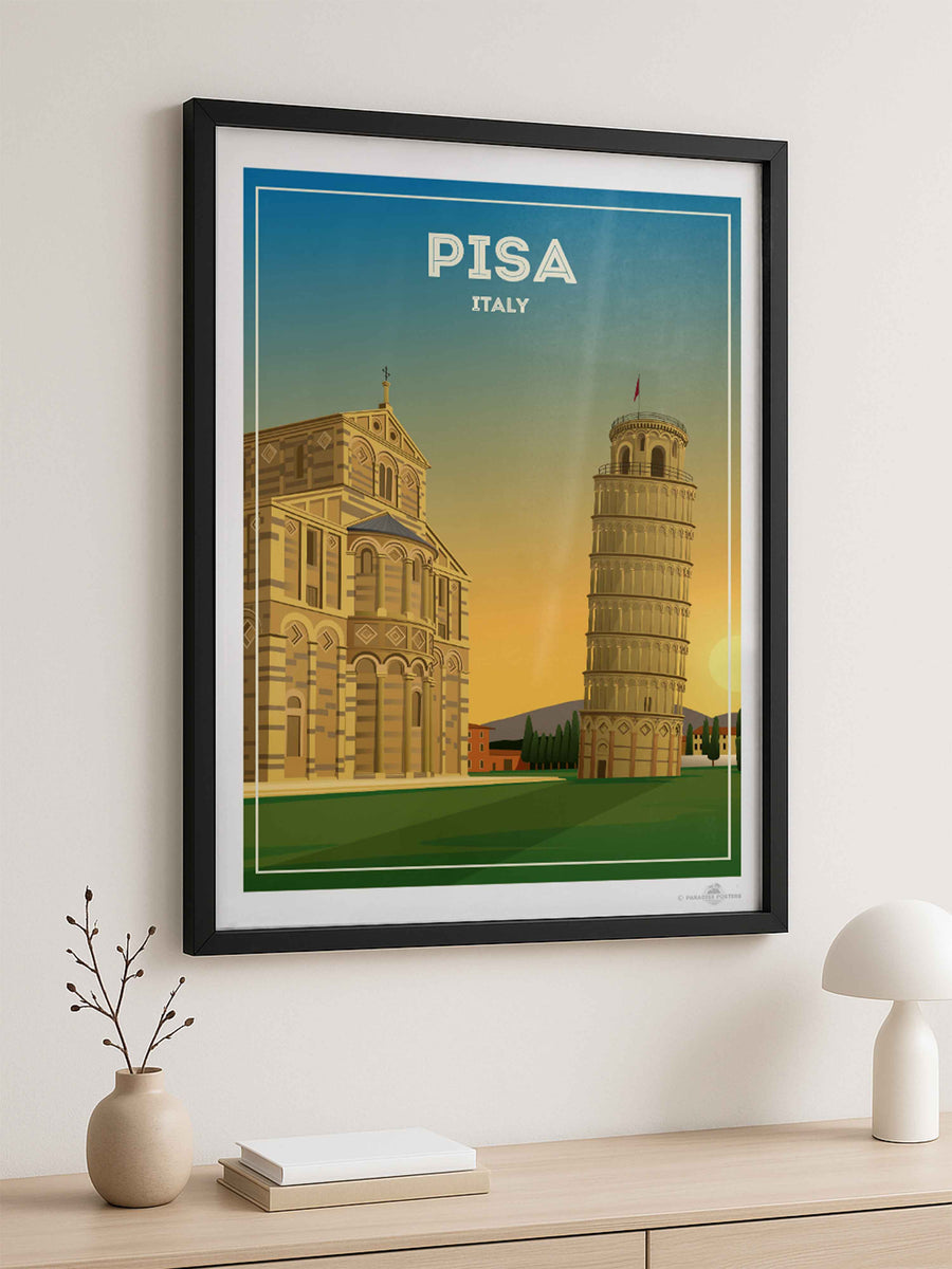 Pisa Italy Travel Poster Print – Paradise Posters