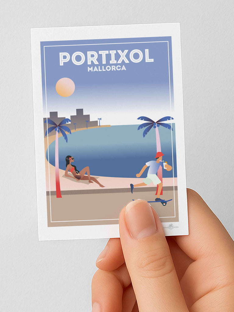 Portixol Palma Mallorca Travel Poster Print – Paradise Posters