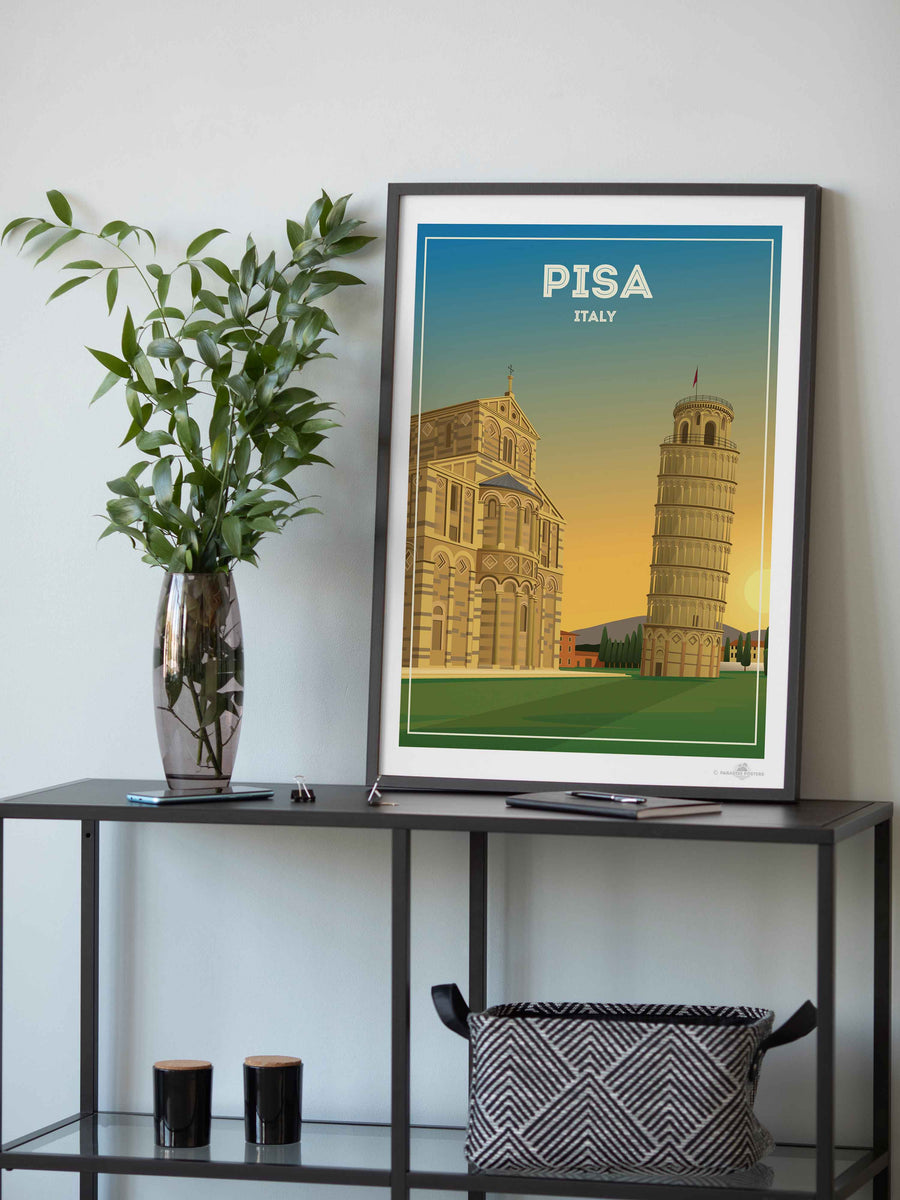 Pisa Italy Travel Poster Print – Paradise Posters