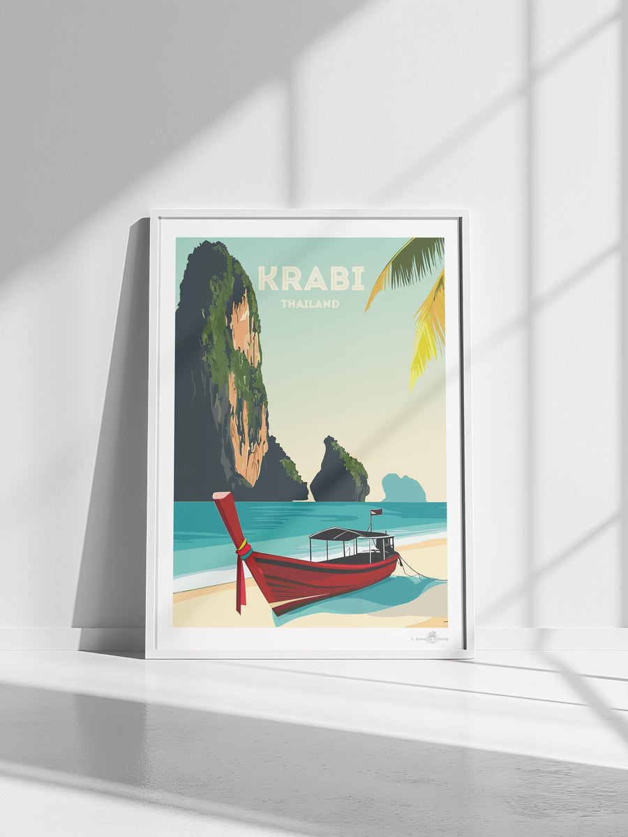 Krabi Thailand Vintage Inspired Poster Print – Paradise Posters