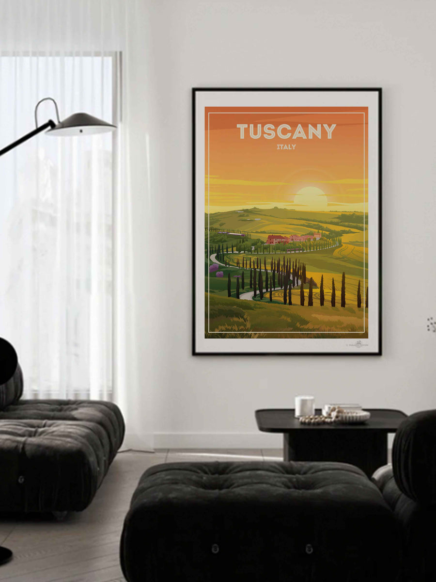 Tuscany Italy Travel Poster Print – Paradise Posters