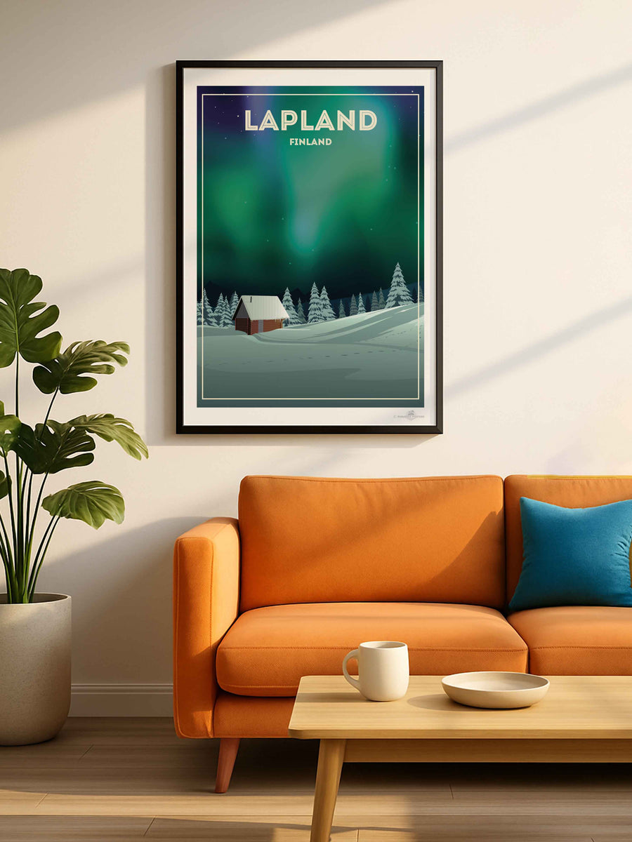 Lapland Finland Travel Poster Print – Paradise Posters