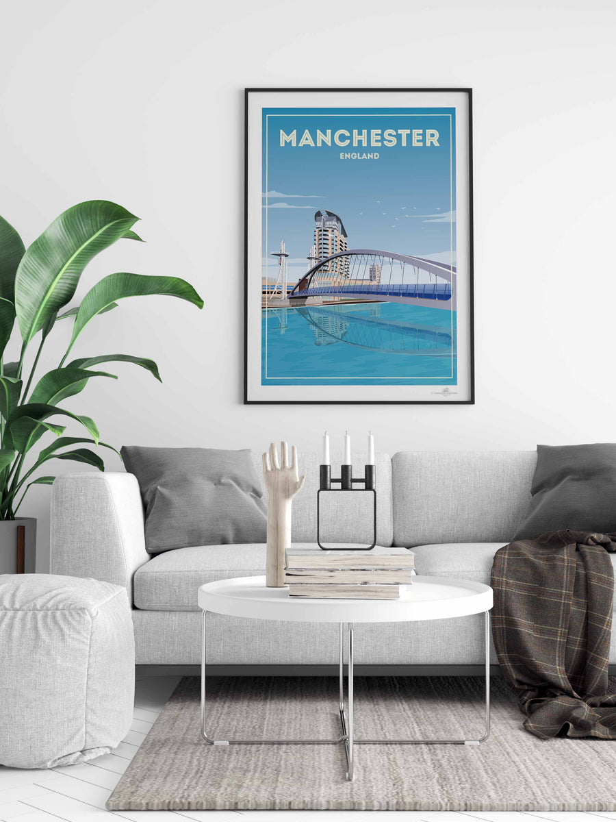 Manchester England Travel Poster Print – Paradise Posters