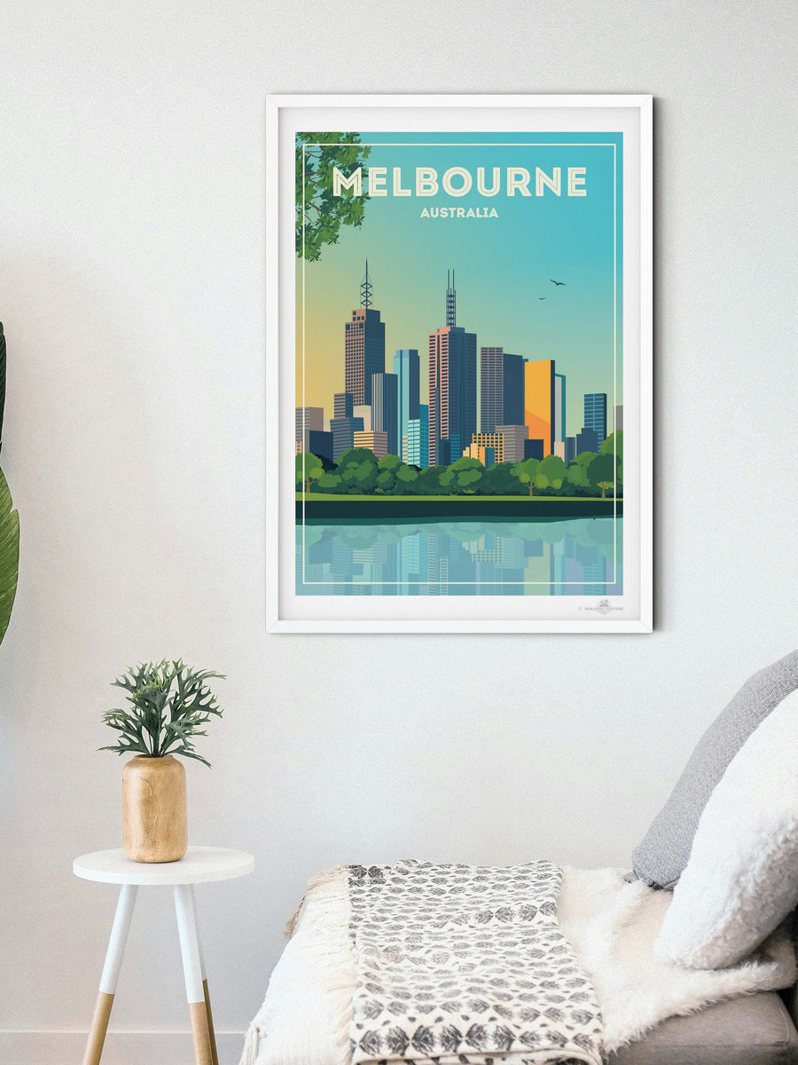 Melbourne Australia Travel Poster Print – Paradise Posters