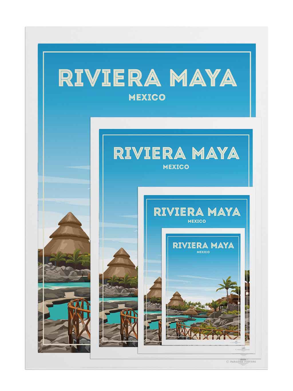 Riviera Maya Mexico Travel Poster Print – Paradise Posters