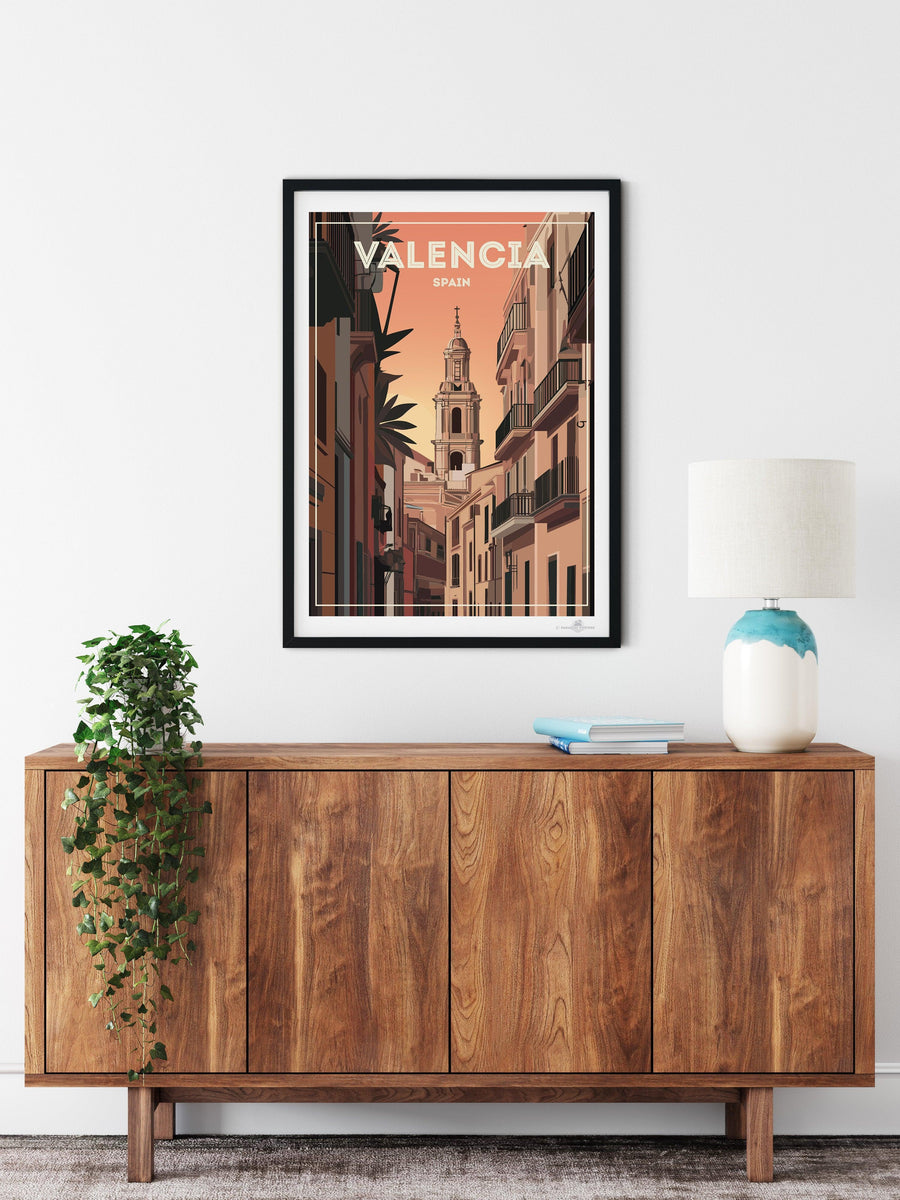 Valencia Spain Travel Poster Print – Paradise Posters