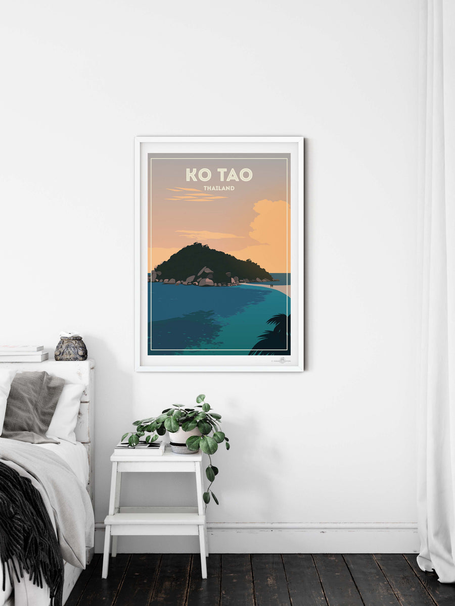 Ko Tao Thailand Travel Poster Print – Paradise Posters