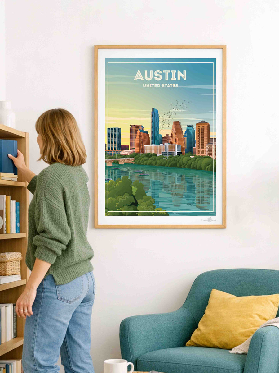 Austin United States Travel Poster Print – Paradise Posters