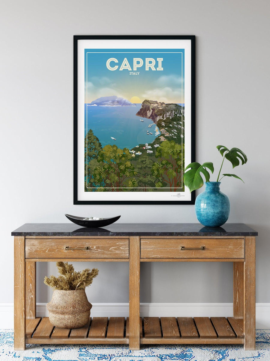 Capri Italy Travel Poster Print – Paradise Posters
