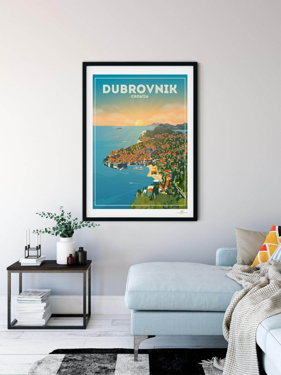 Dubrovnik Croatia Travel Poster Print – Paradise Posters