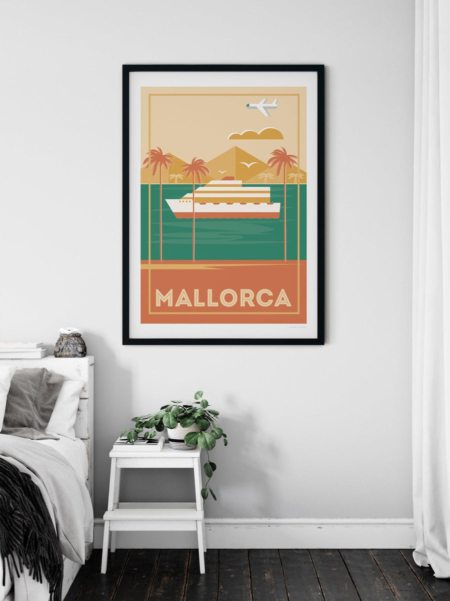 Mallorca Paseo Retro poster print – Paradise Posters